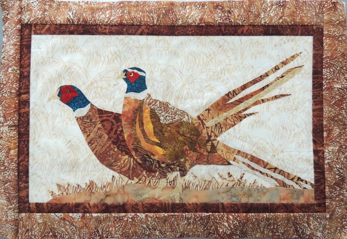 Pheasant Company Applique Wall Quilt Pattern - Etsy