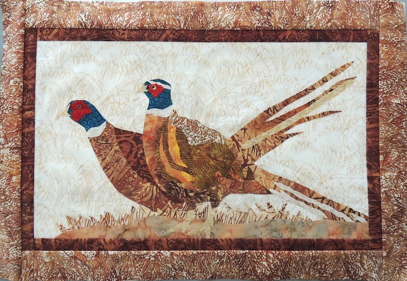 Pheasant Company Applique Wall Quilt Pattern - Etsy