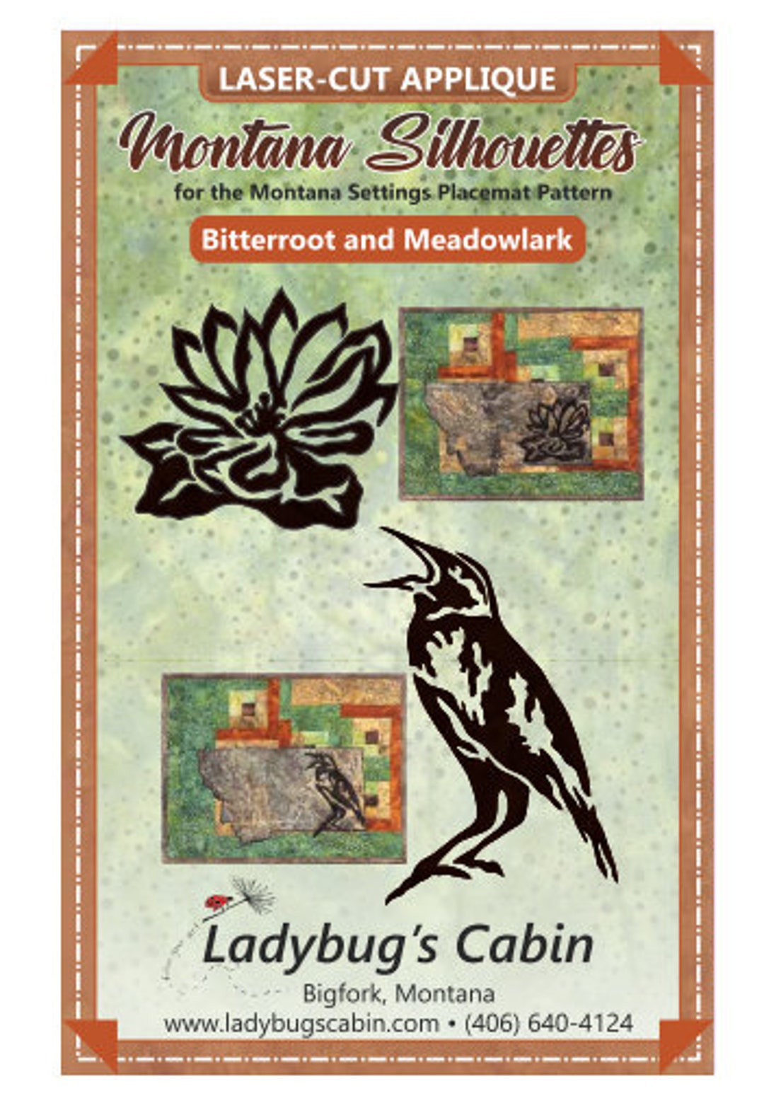 Meadowlark and Bitterroot Laser Cut Applique Pair - Etsy