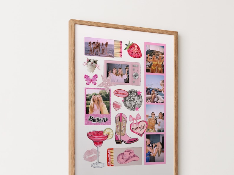 Printable Best Friend Matchbook Collage Poster Personalized Bestie Gift ...