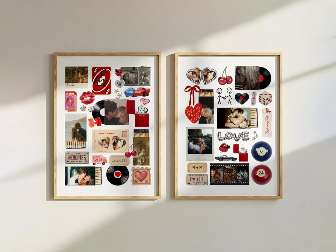Boyfriend Posters BUNDLE | Printable Retro Matchbox Collage Poster ...