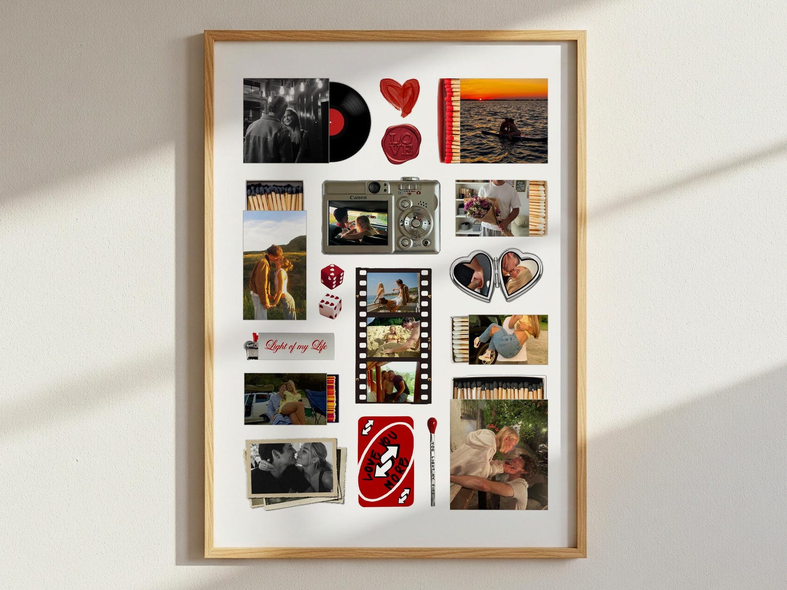 Matchbox Template Poster Printable Retro Matchbox Collage Photo Collage ...