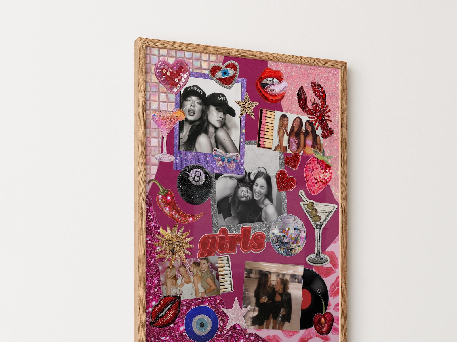 Printable Best Friend Matchbook Collage Glitter Poster Personalized ...