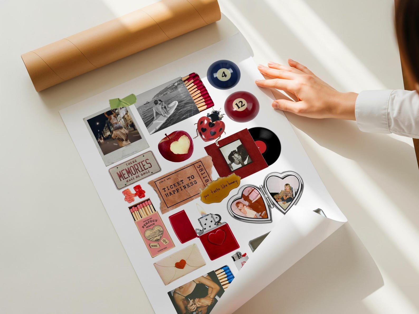 Custom Matchbook Poster Template DIY Canva Matchbox Art First ...