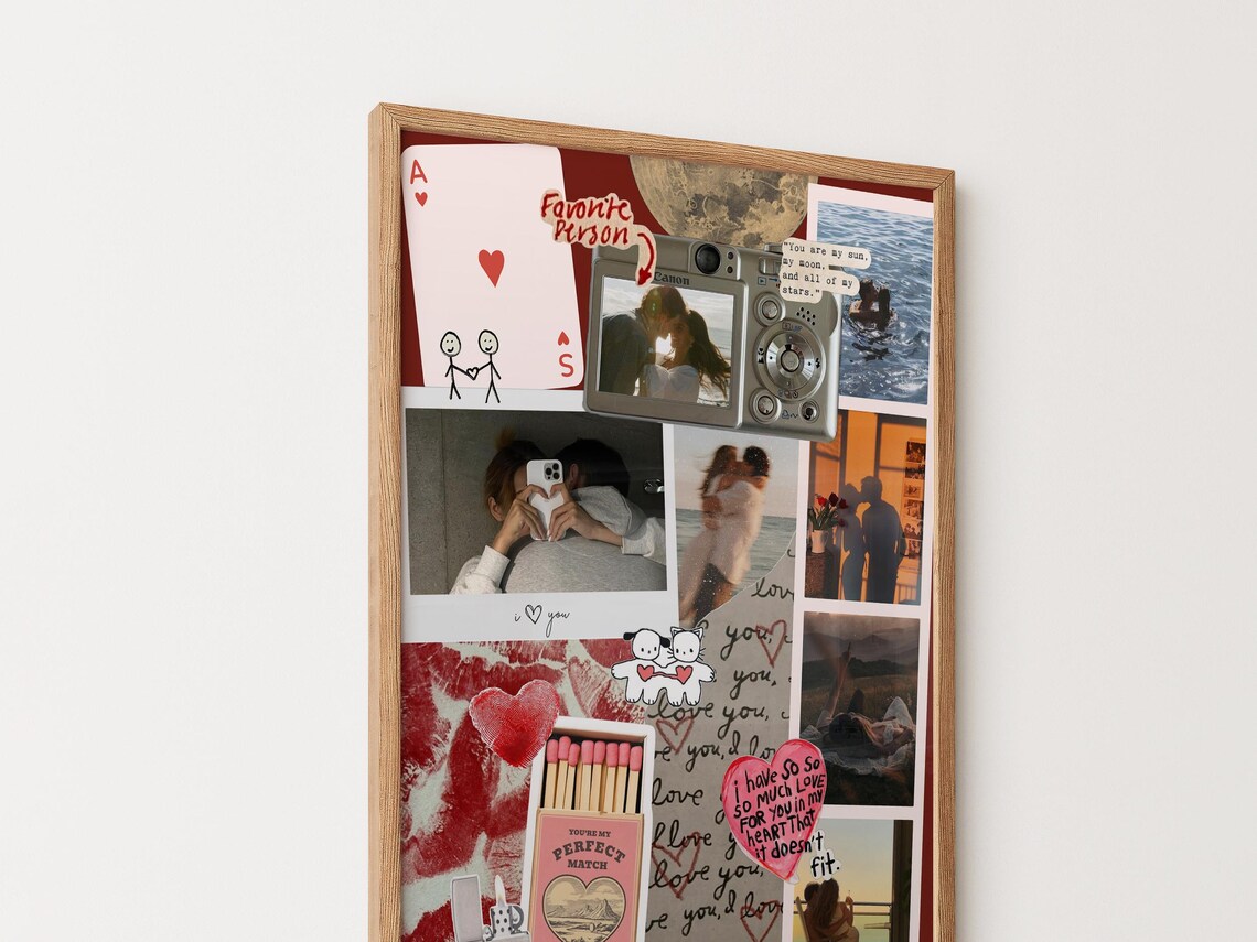 Editable Couple Matchbook Poster Template | Custom Romantic Collage ...