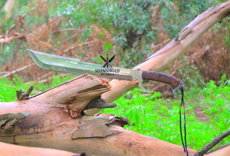 Custom Handmade Machete Sword With High Polished Carbon Steel Blade ...