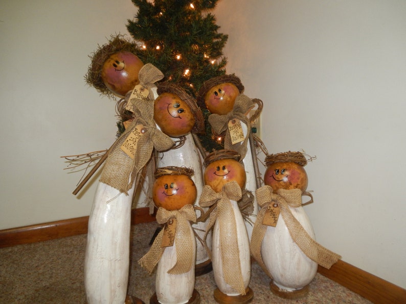Rustic Gourd Angel Christmas Angels Etsy