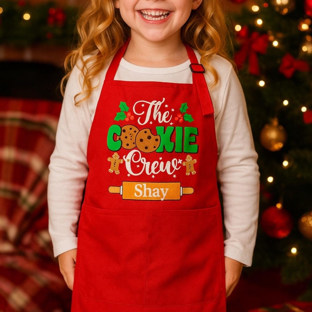 Personalized Cookie Crew Apron, Custom Apron, Christmas Apron ...