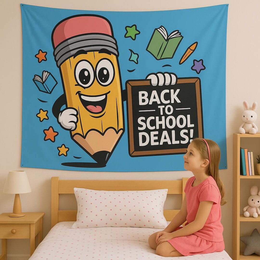 School-themed Indoor Wall Tapestry, Back to School Decor, Classroom ...