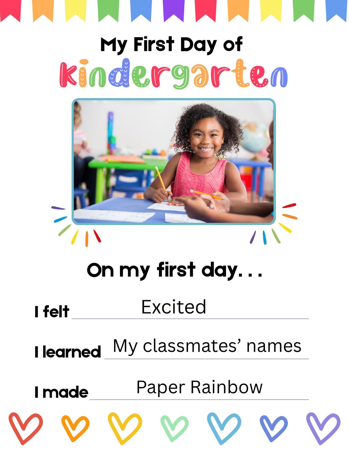 Editable First Day of School Sign – Printable Back to School Photo Prop ...