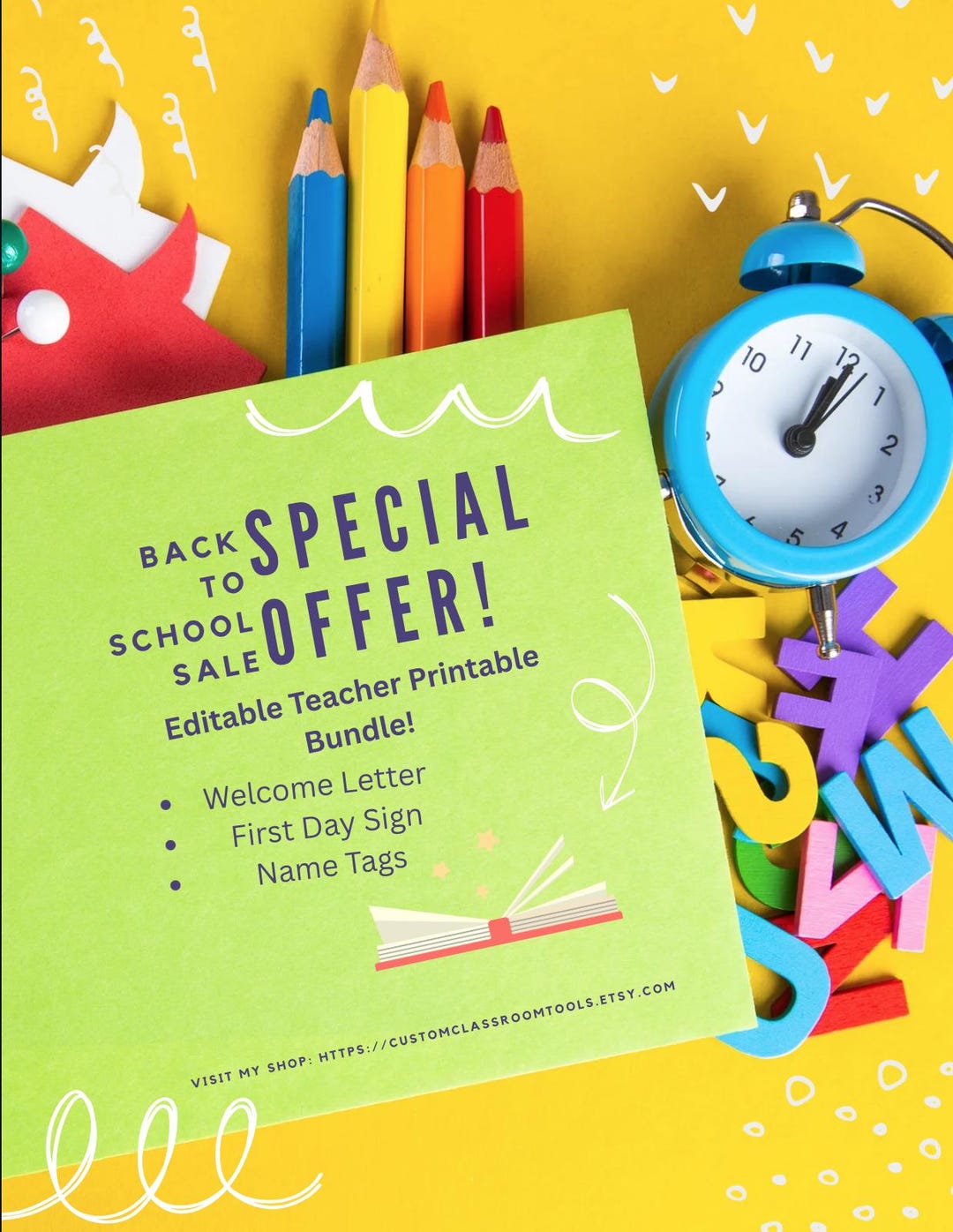 Back to School Teacher Printable Bundle – Editable Canva Templates - Etsy