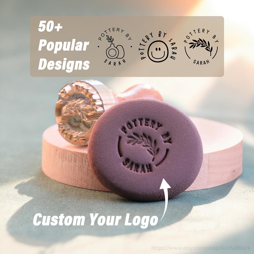 Personalized Pottery Stamp - Custom Pottery Makers Mark, Brass Stamp ...