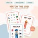 Professions Matching Game Printable | Community Helpers Cut and Paste ...
