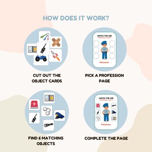 Professions Matching Game Printable | Community Helpers Cut and Paste ...