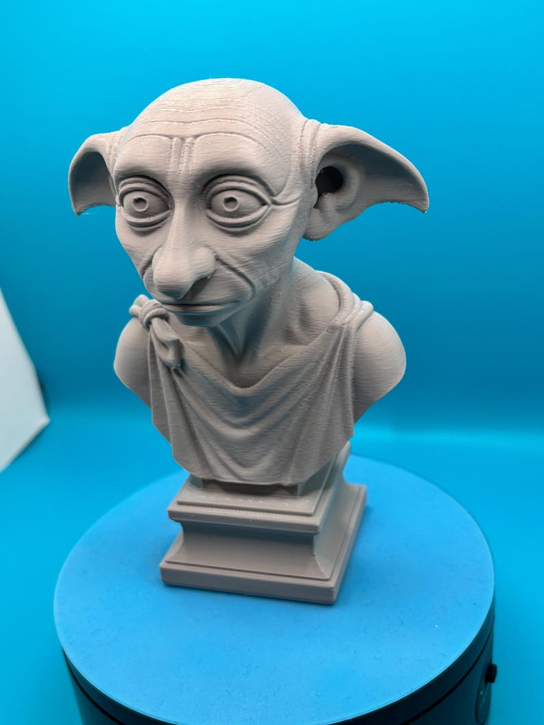 Dobby the House Elf – 3D Printed Bust Display (gray PLA) - Etsy