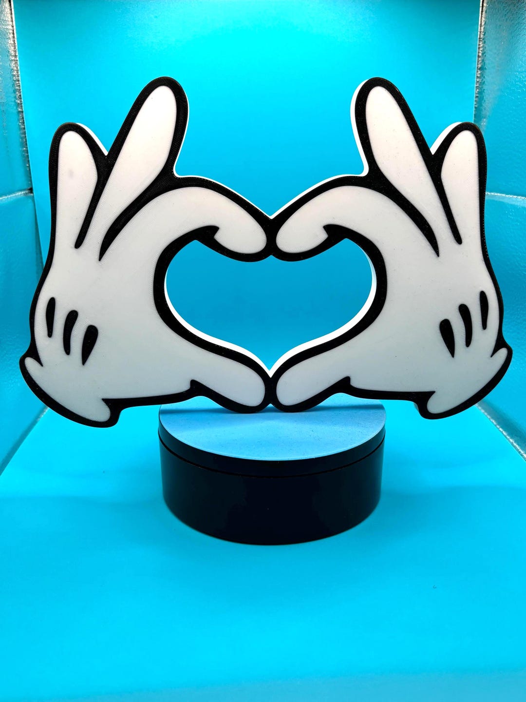 Mickey Style Heart Hands Decor - 3D Printed Disney-inspired Gift - Etsy