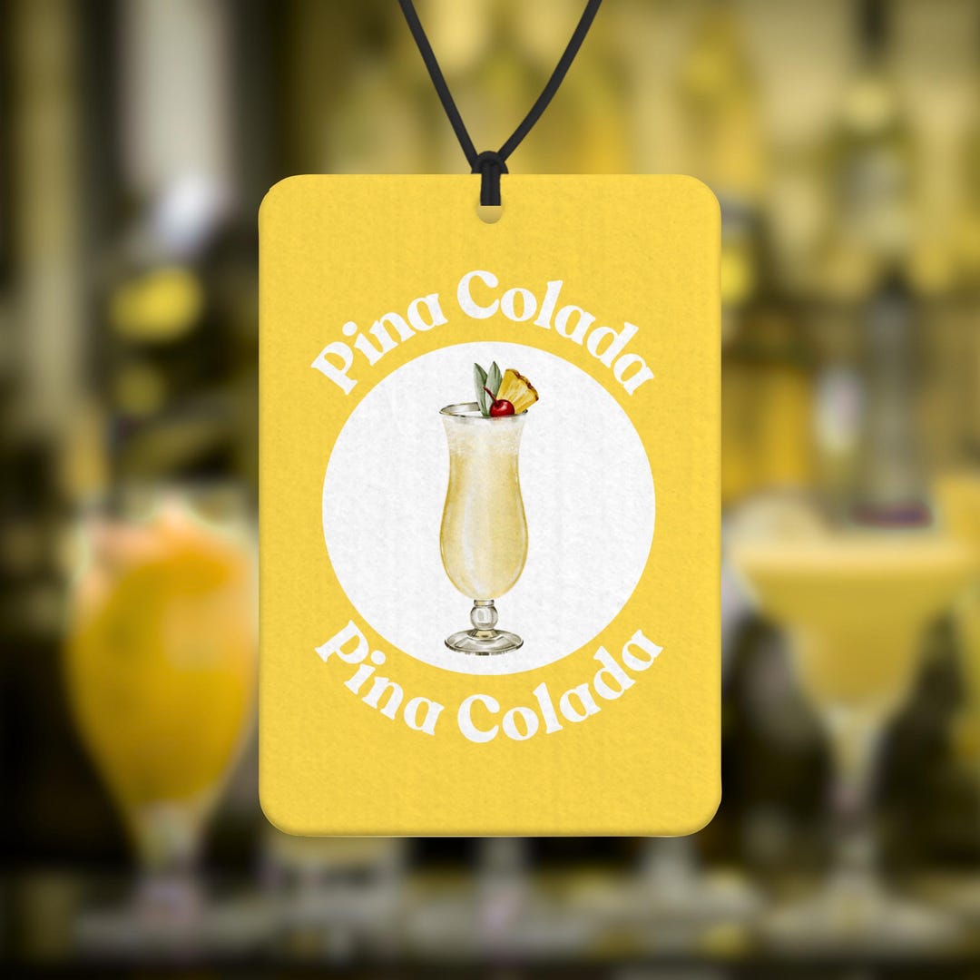 Car Air Freshener – Piña Colada Cocktail Edition - Etsy
