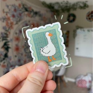 Goose Stamp Sticker – Funny Vinyl Sticker With Goose & Earth Tone ...