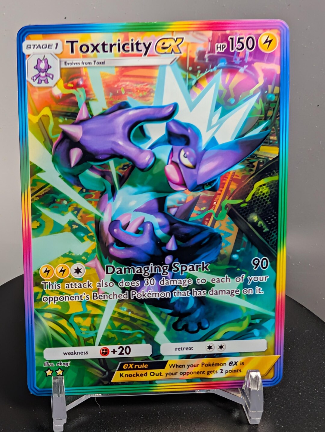 Toxtricity EX Custom Pokemon Card - Etsy