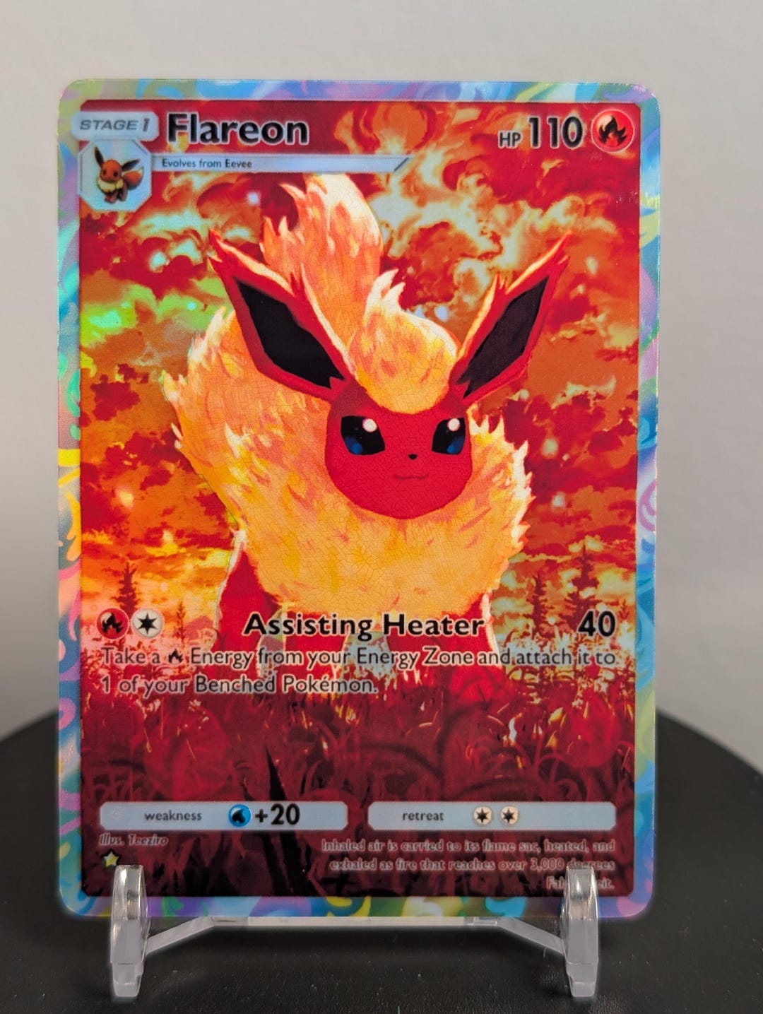 Flareon Custom Pokemon Card - Etsy