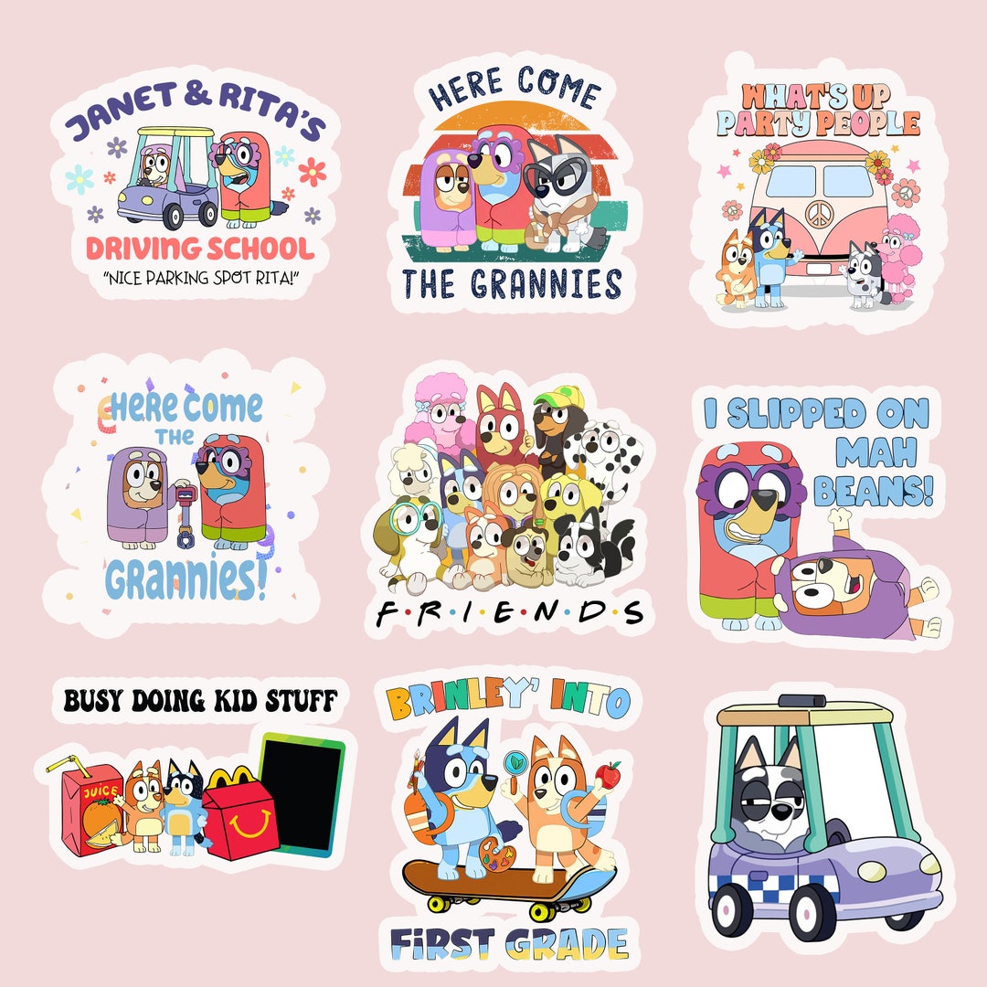 Bluey and Bingo Sticker, Bluey Stickers, Bluey Vinyl Stickers, Bluey ...