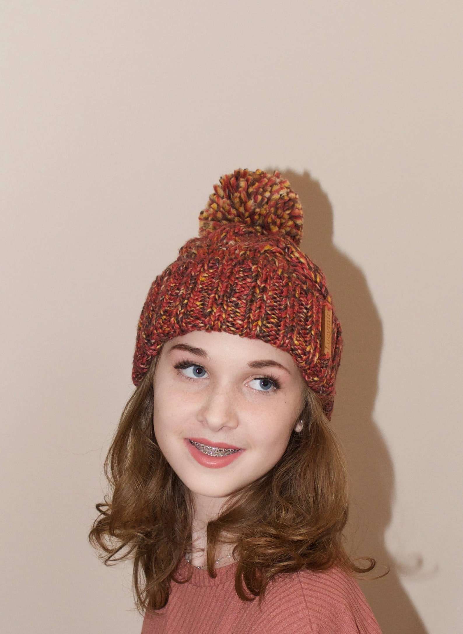 Pom Pom Beanie Chunky Beanie Hat Winter Hat Teen Girl Hat Ski | Etsy