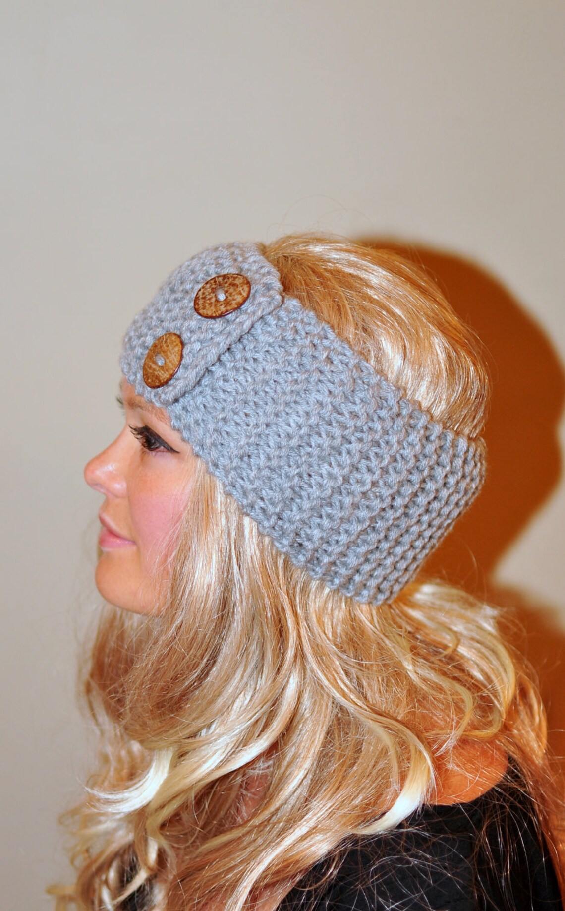Earwarmer Buttons Head Wrap Crochet Headband Ear Warmer Choose Etsy
