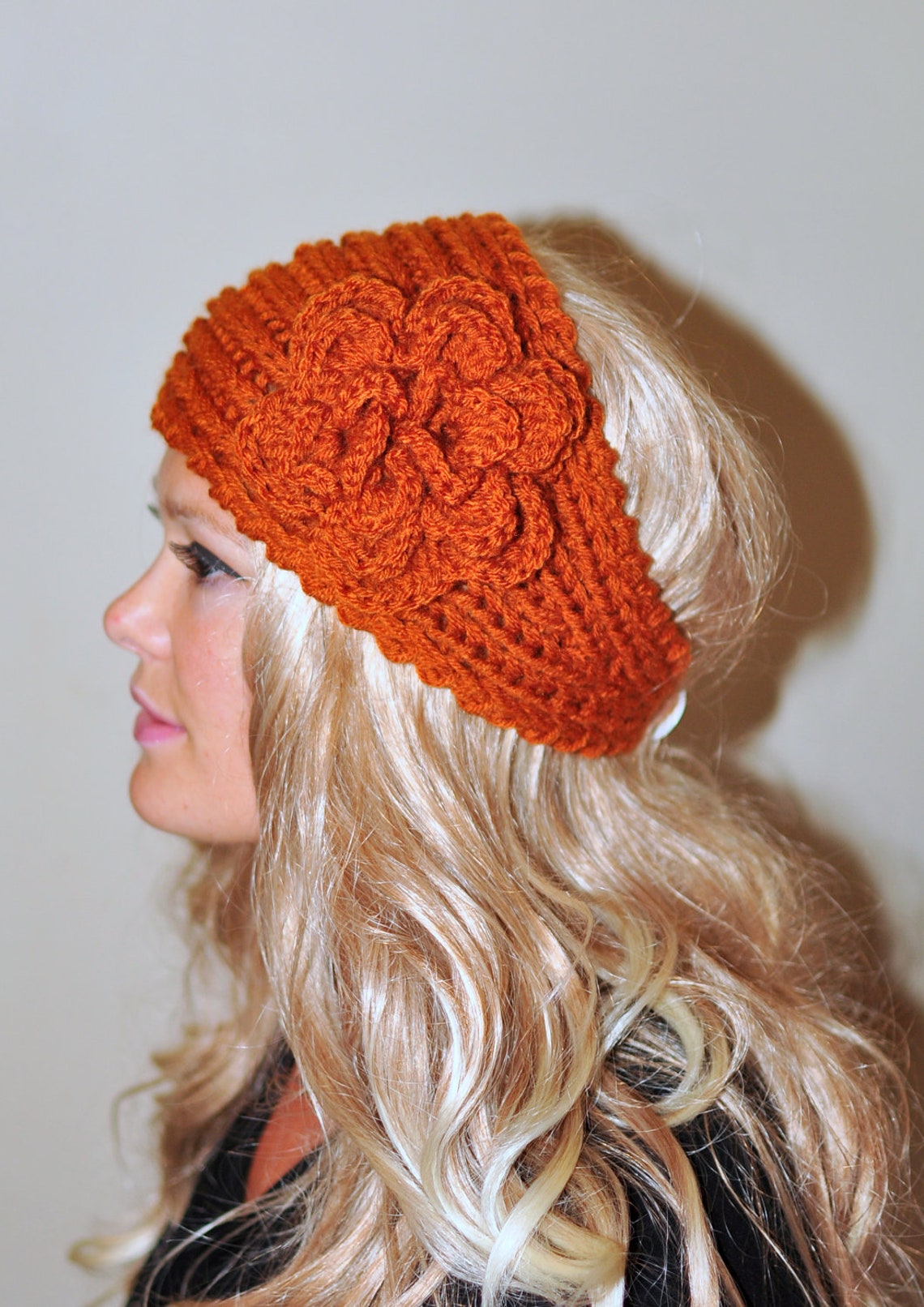 Crochet Headband Earwarmer Headwrap Ear Warmer Crochet Knit Etsy
