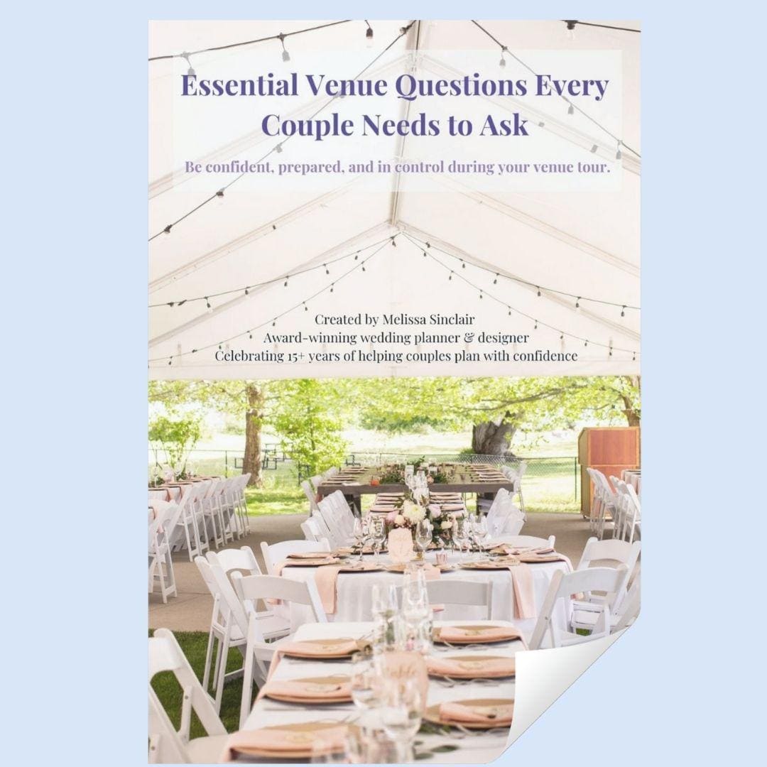 Wedding Venue Questions Checklist | Printable Planner for Brides ...