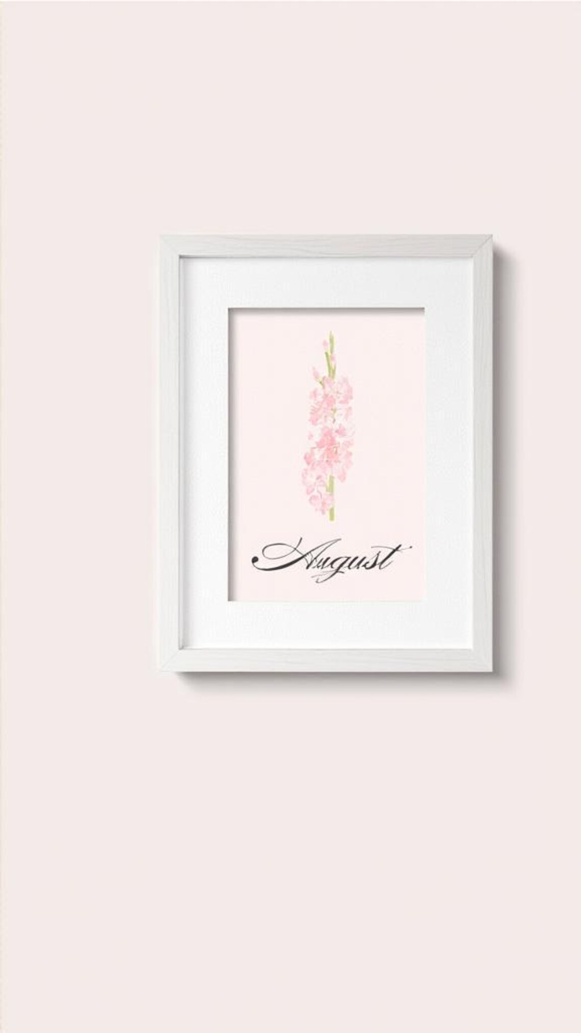 August Birth Flower Printable | Gladiolus Wall Art | Birth Month Flower ...
