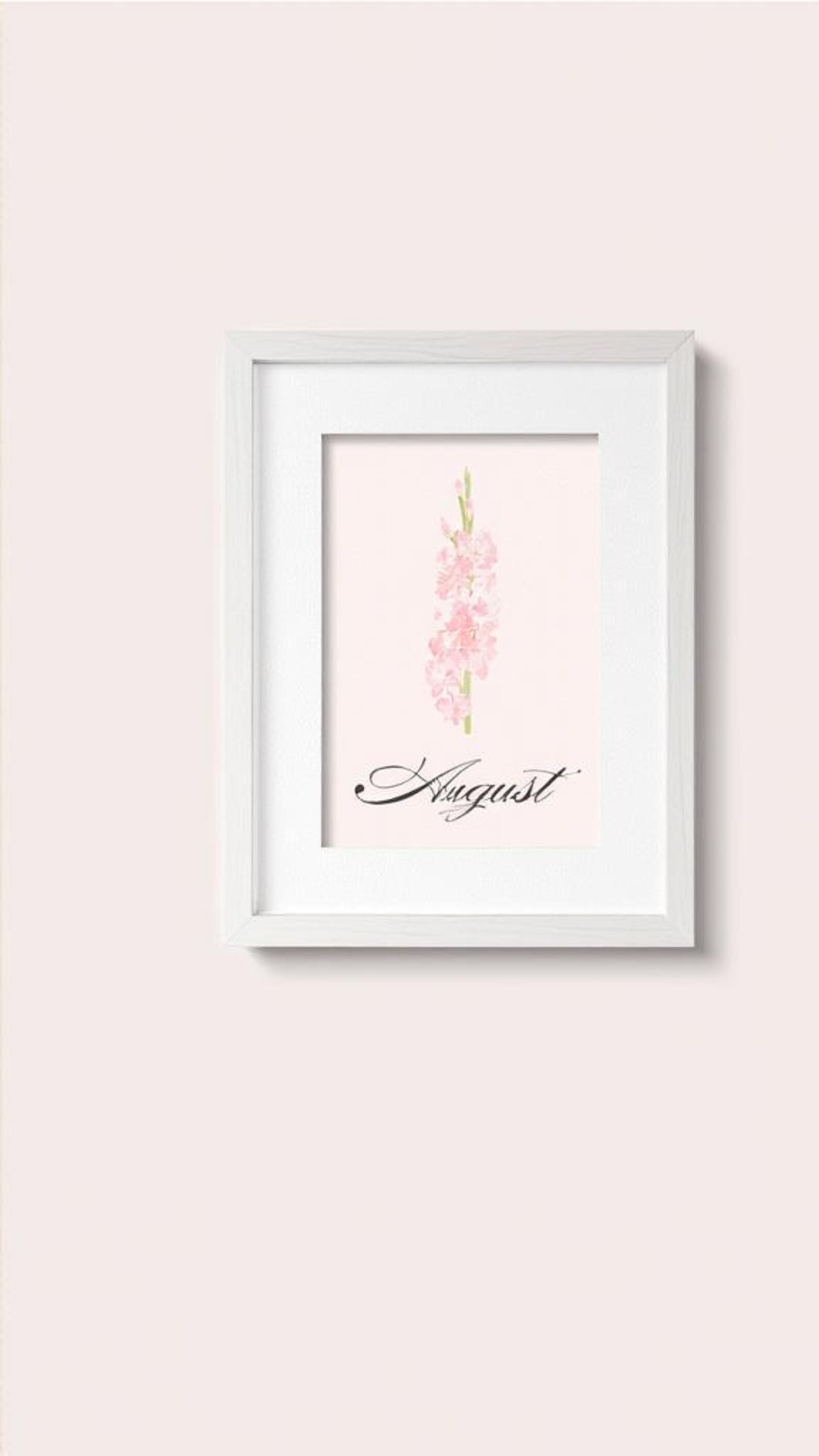 August Birth Flower Printable | Gladiolus Wall Art | Birth Month Flower ...