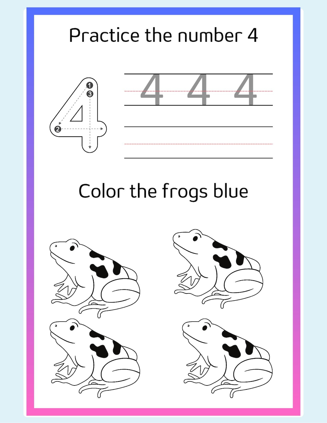 Numbers Animal Coloring Book 1 to 9 Learn to Spell and Count Printable ...