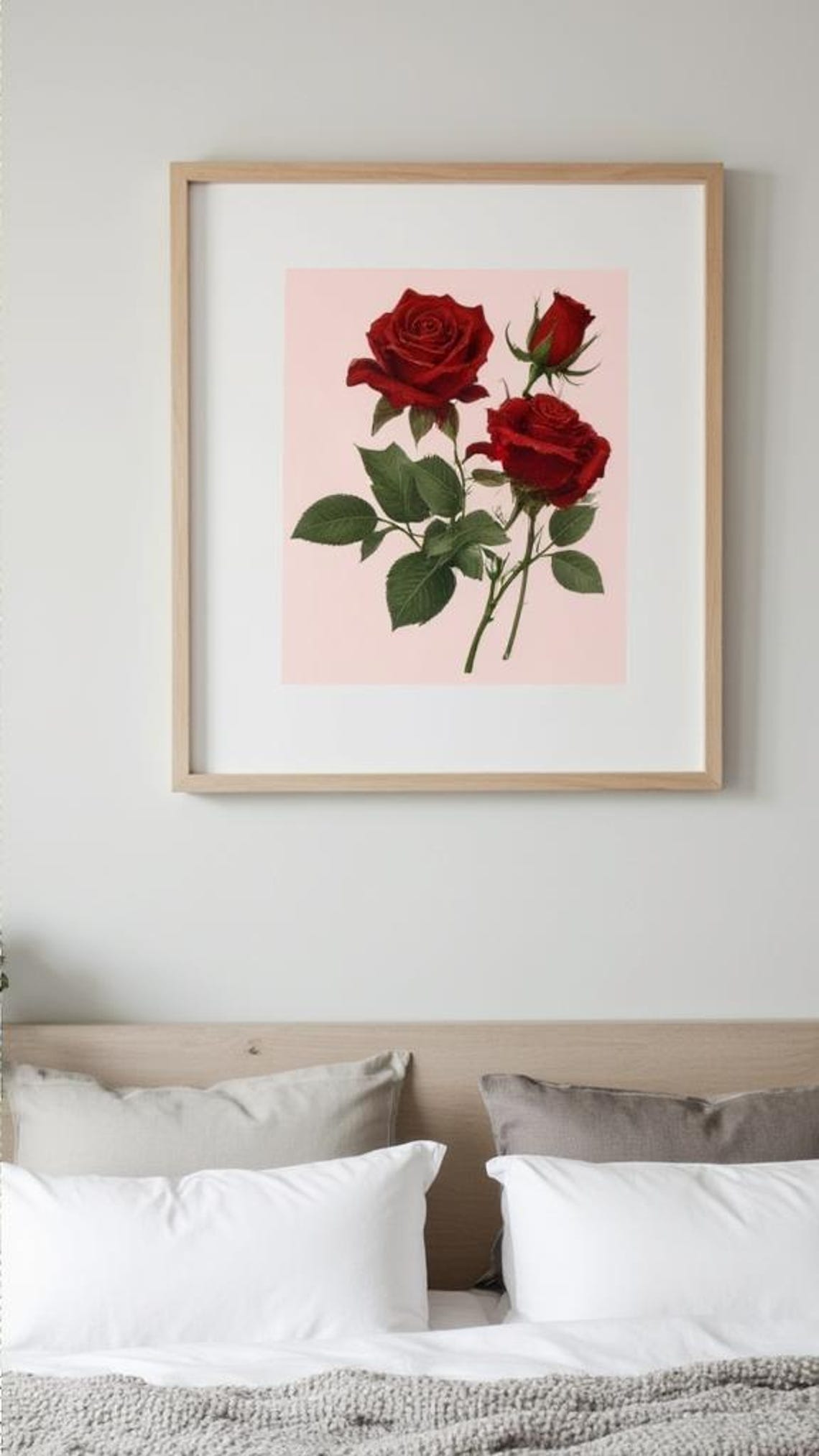 June Birth Flower Printable | Rose Wall Art | Floral Birth Month Print ...
