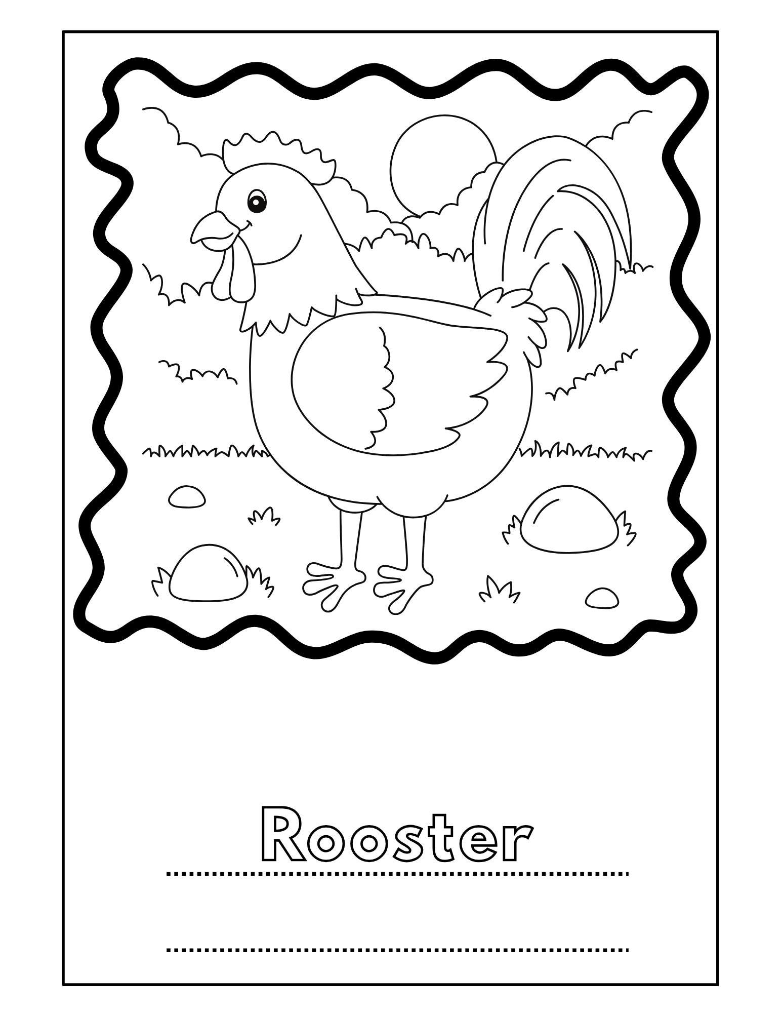 Farm Animal Coloring Book for Kids Volume 1 Printable Learn to Spell ...