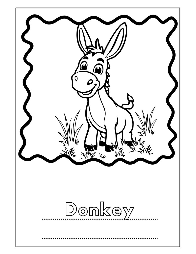 Farm Animal Coloring Book Bundle for Kids Printable Learn to Spell and ...