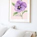 February Birth Flower Printable | Violet Floral Wall Art | Birth Month ...