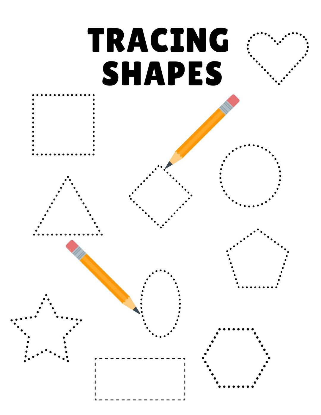 Shapes Coloring and Writing Book for Kids Printable Learn to Spell and ...