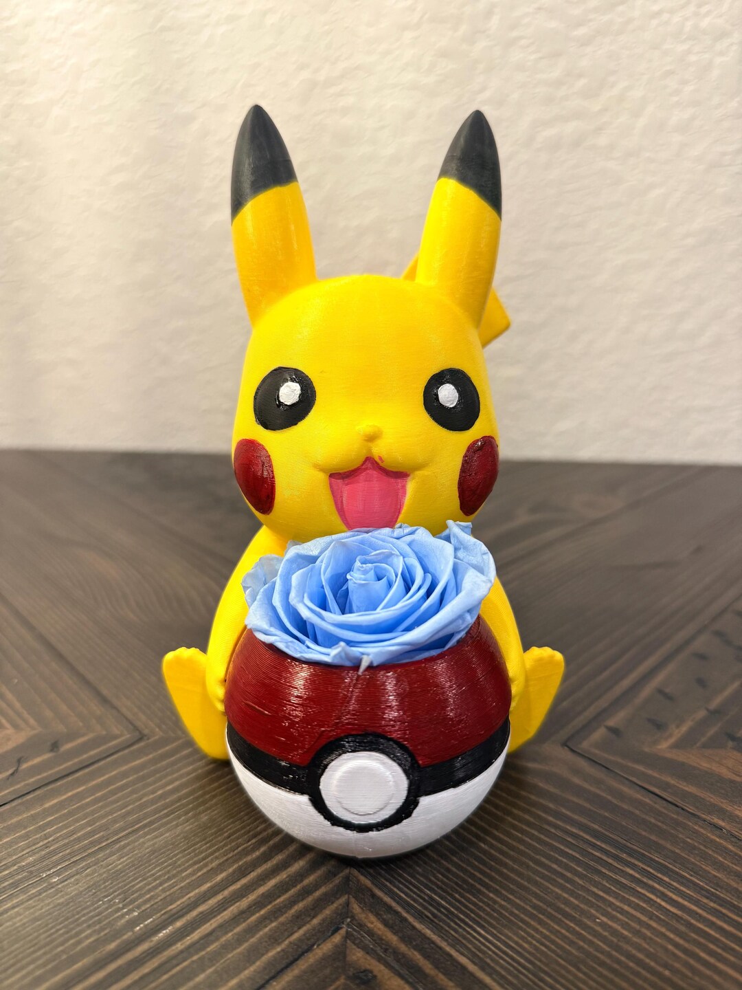 Pikachu Planter With Forever Rose - Etsy