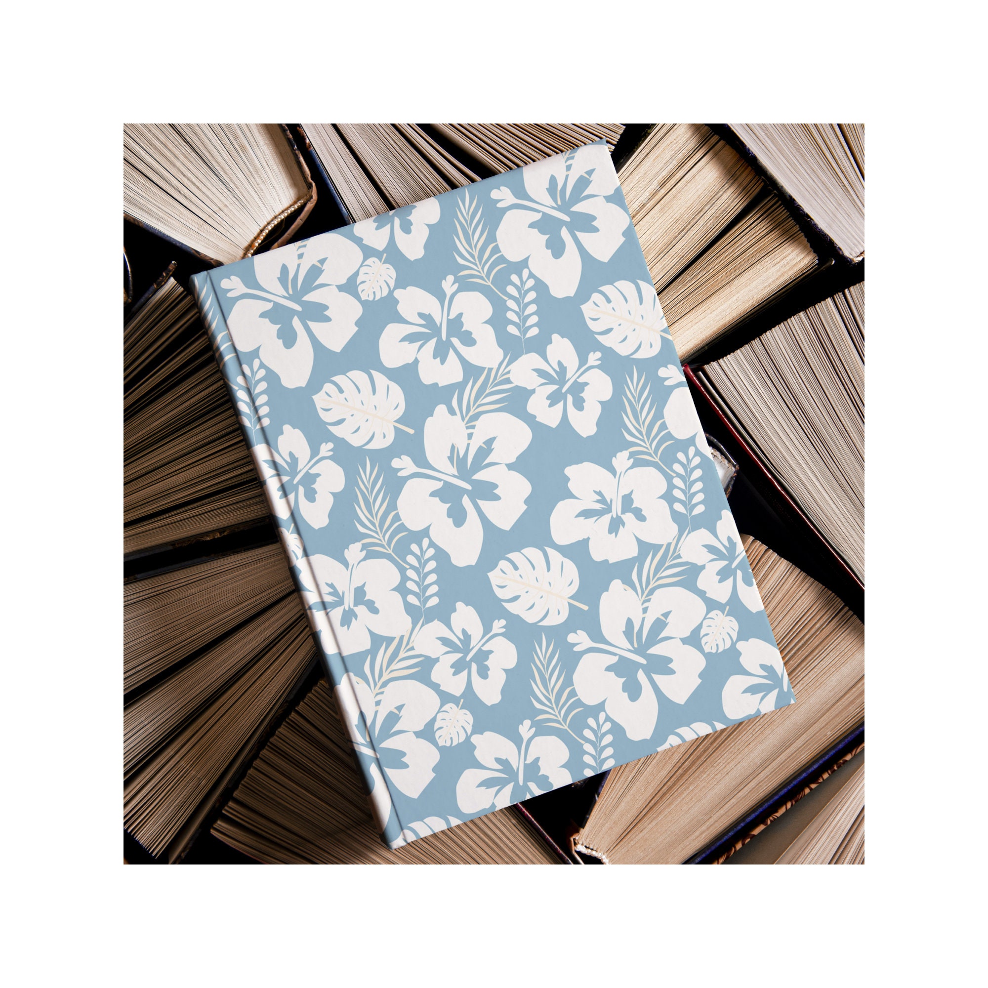 Blue Hibiscus Notebook - Etsy