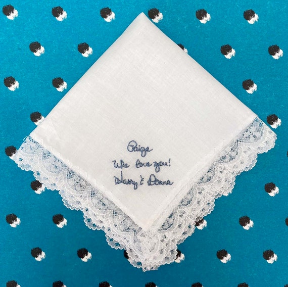 Wedding Signature Handkerchief For Women Custom Made & Hand | Etsy