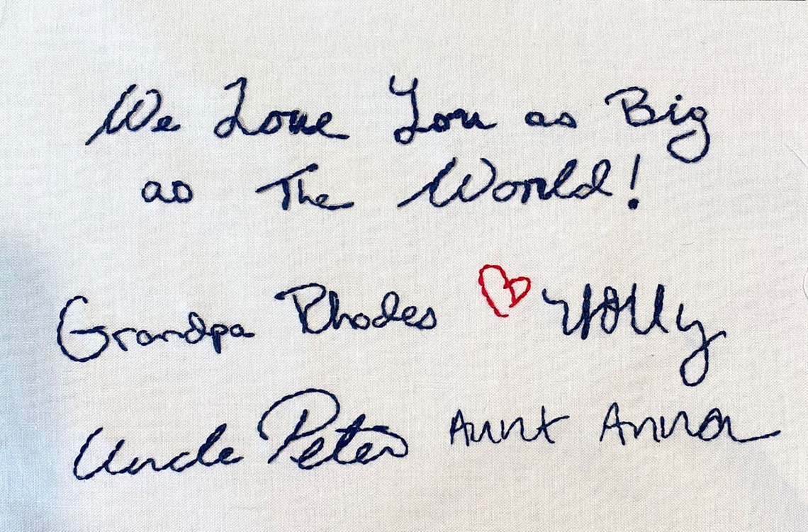 Hand Embroidered Signature of Loved One Signature Embroidery - Etsy