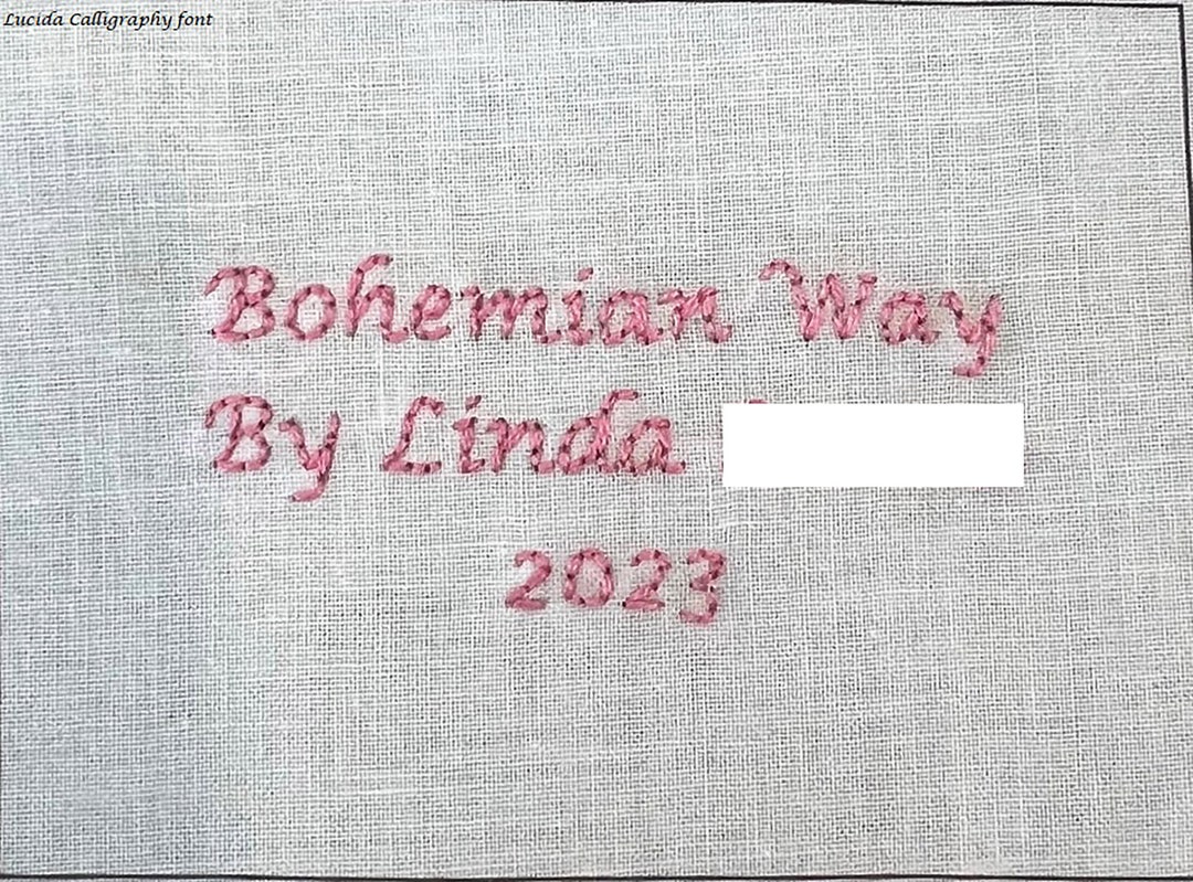 Quilt Label - Muslin, 3" X 2", Custom Made & Hand Embroidered - Etsy