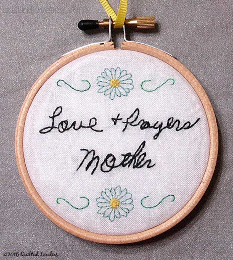 Hand Embroidered Signature of Loved One, Signature Embroidery Hoop - Etsy