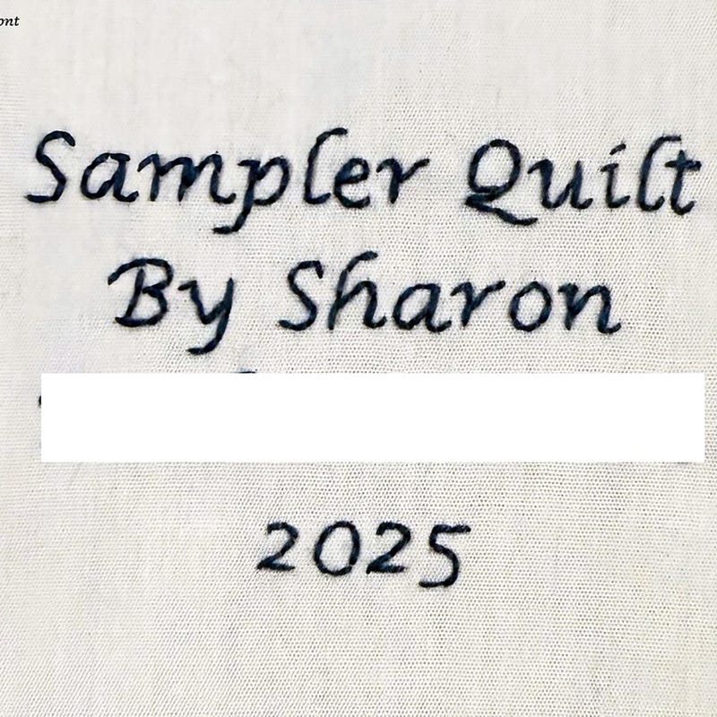 Embroidered Quilt Labels - Etsy