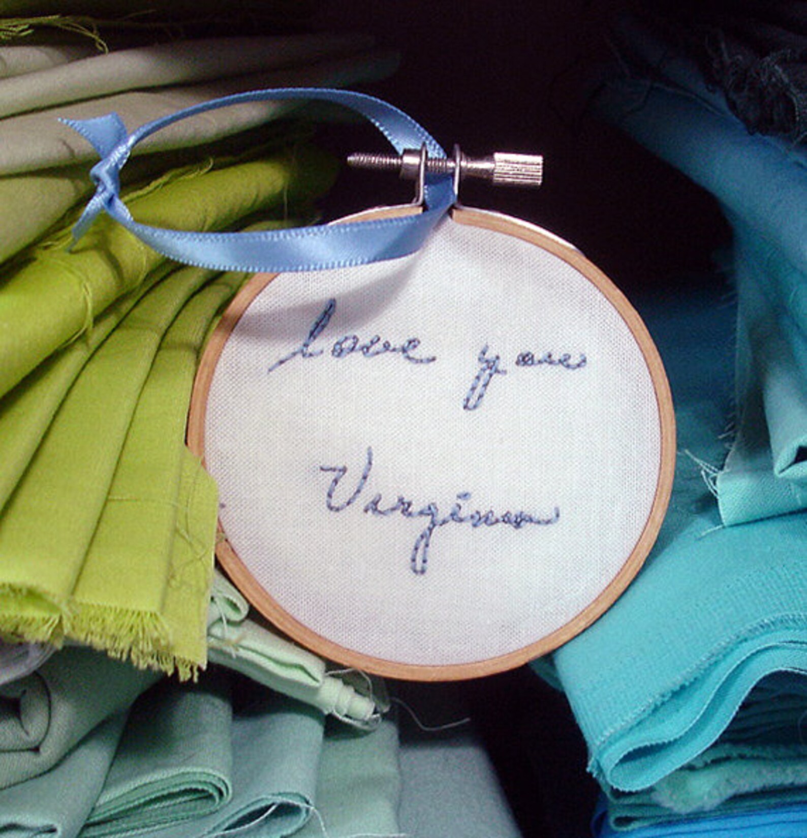 Hand Embroidered Signature of Loved One Signature Embroidery - Etsy