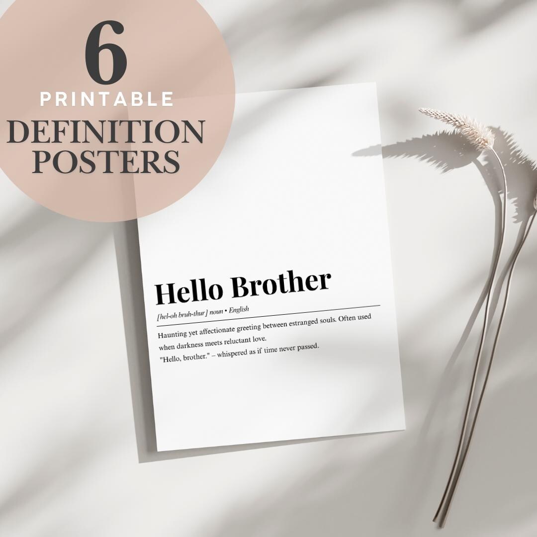 6 Definition Posters With Quotes | Digital Wall Art Inspired by a ...