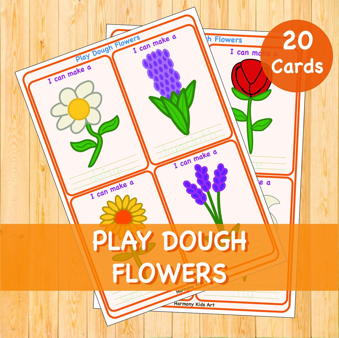 Flower Play Dough Mats: Montessori Garden Activity (PDF Download ...