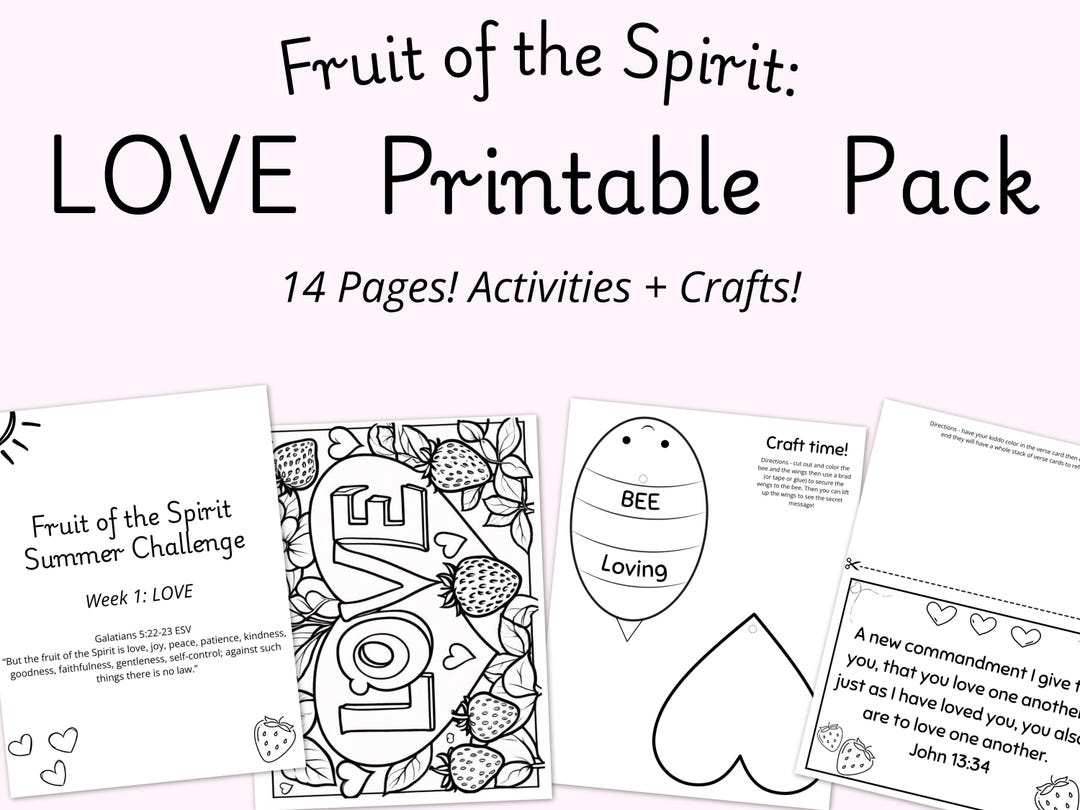 Christian Printable Activities for Summer Bible Lessons for Kids Fruit ...