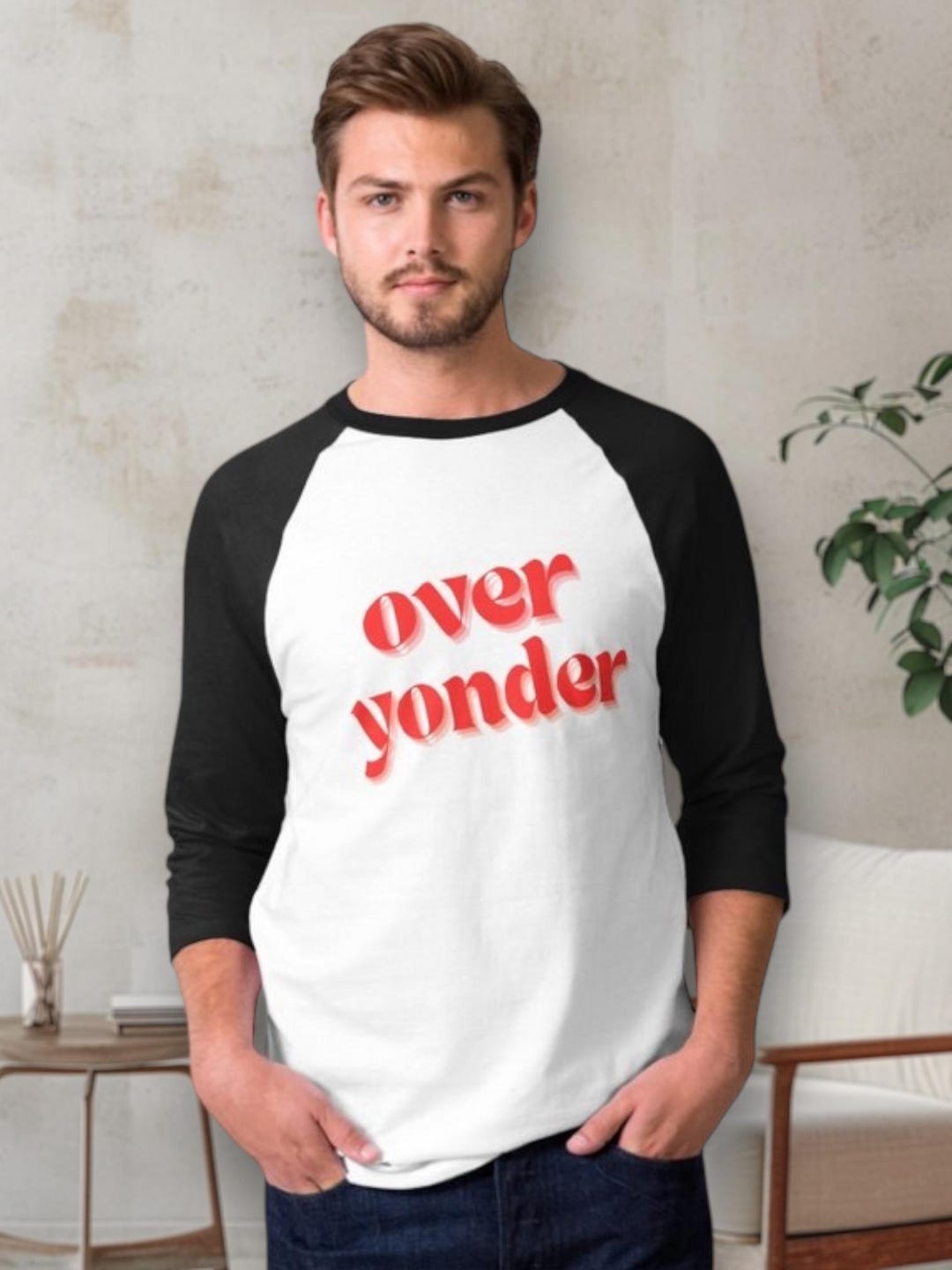 Over Yonder Raglan, Appalachian Vintage Style Graphic Tee - Etsy