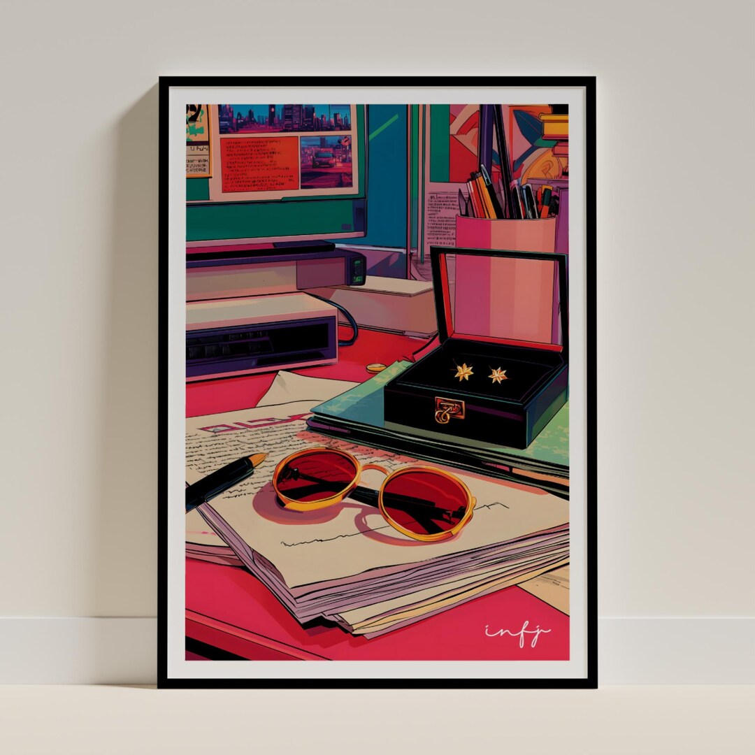 INFJ Print MBTI Design Neon Style INFJ Pop Art Japanese City Vibe ...